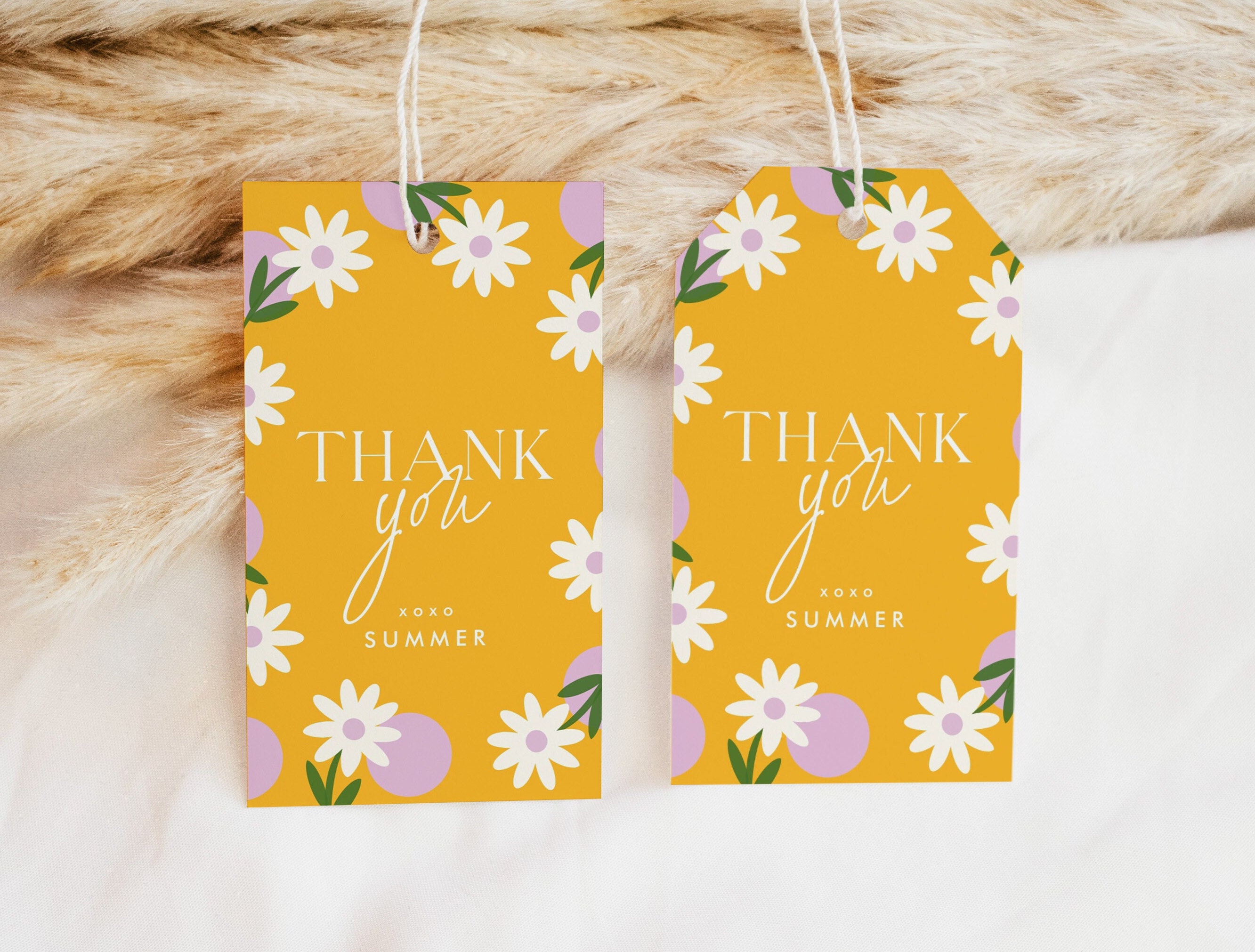 Daisy Gift Tag Template, Daisy Birthday Gift Tag, Daisy Thank You Tag ...