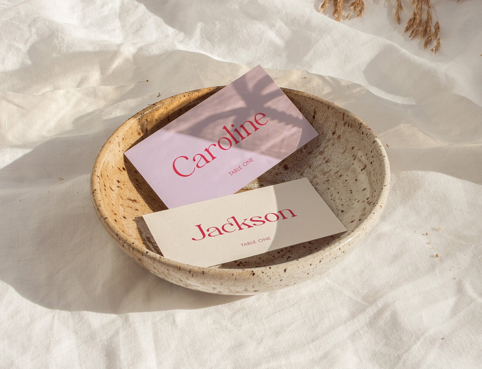 Modern Wedding Place Card Template, Bold Place Card, Whimsical Name ...