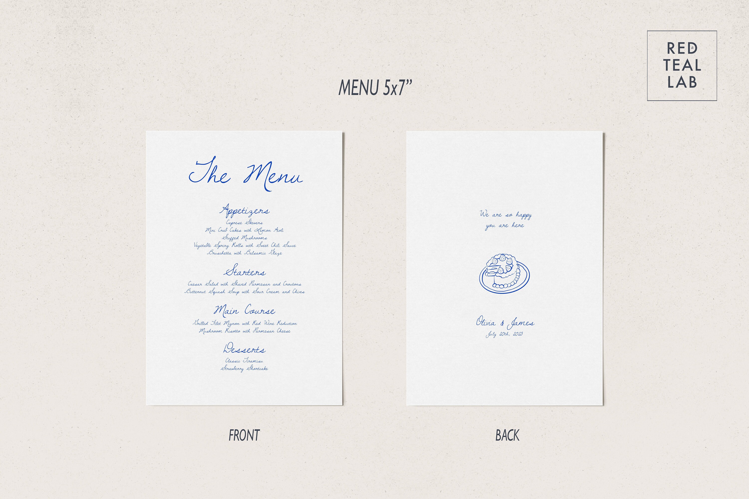 Modern Wedding Menu Template, Handwritten Wedding Menu, Fun Wedding ...