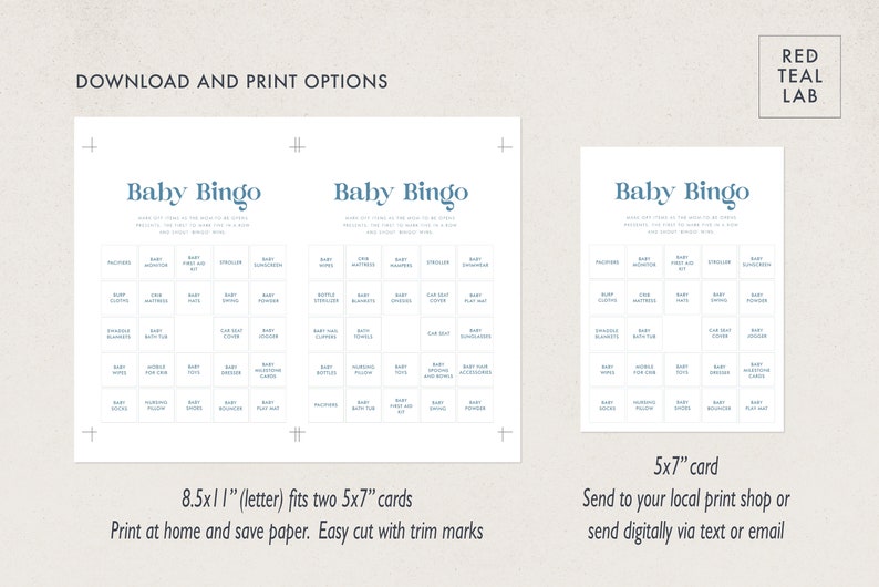 Babyshower Bingo Cards Blue, 30 Editable Baby Shower Bingo Cards, Baby ...