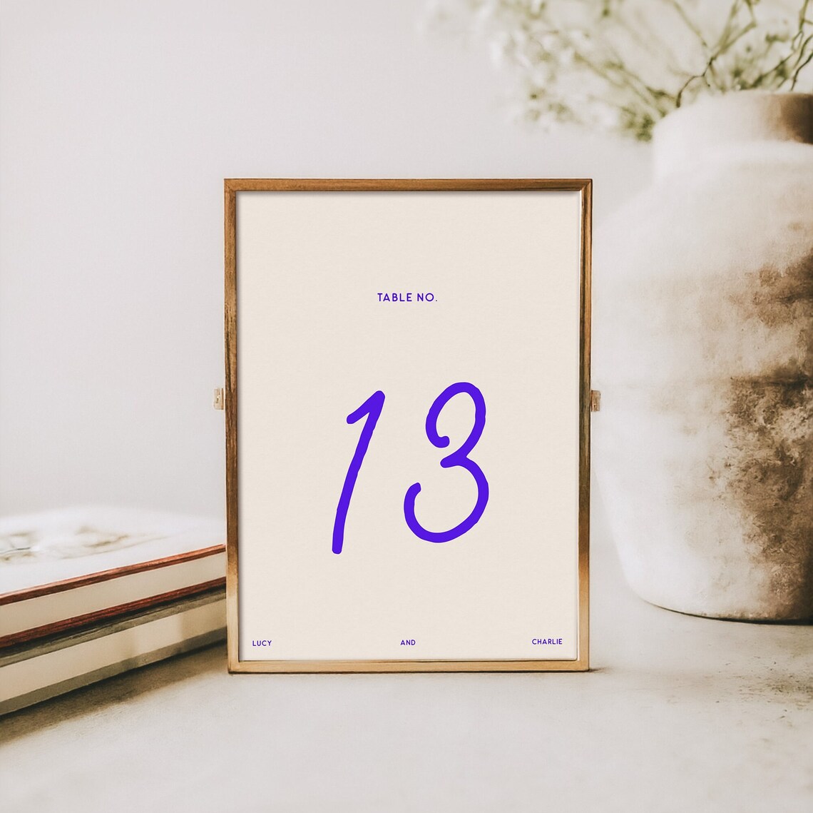 Modern Wedding Table Number Template, Retro Table Number, Colorful ...
