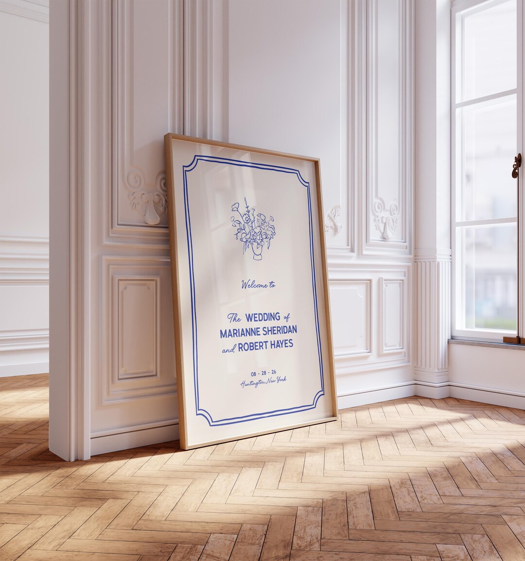 Modern Wedding Welcome Sign Template, Whimsical Welcome Sign Editable ...