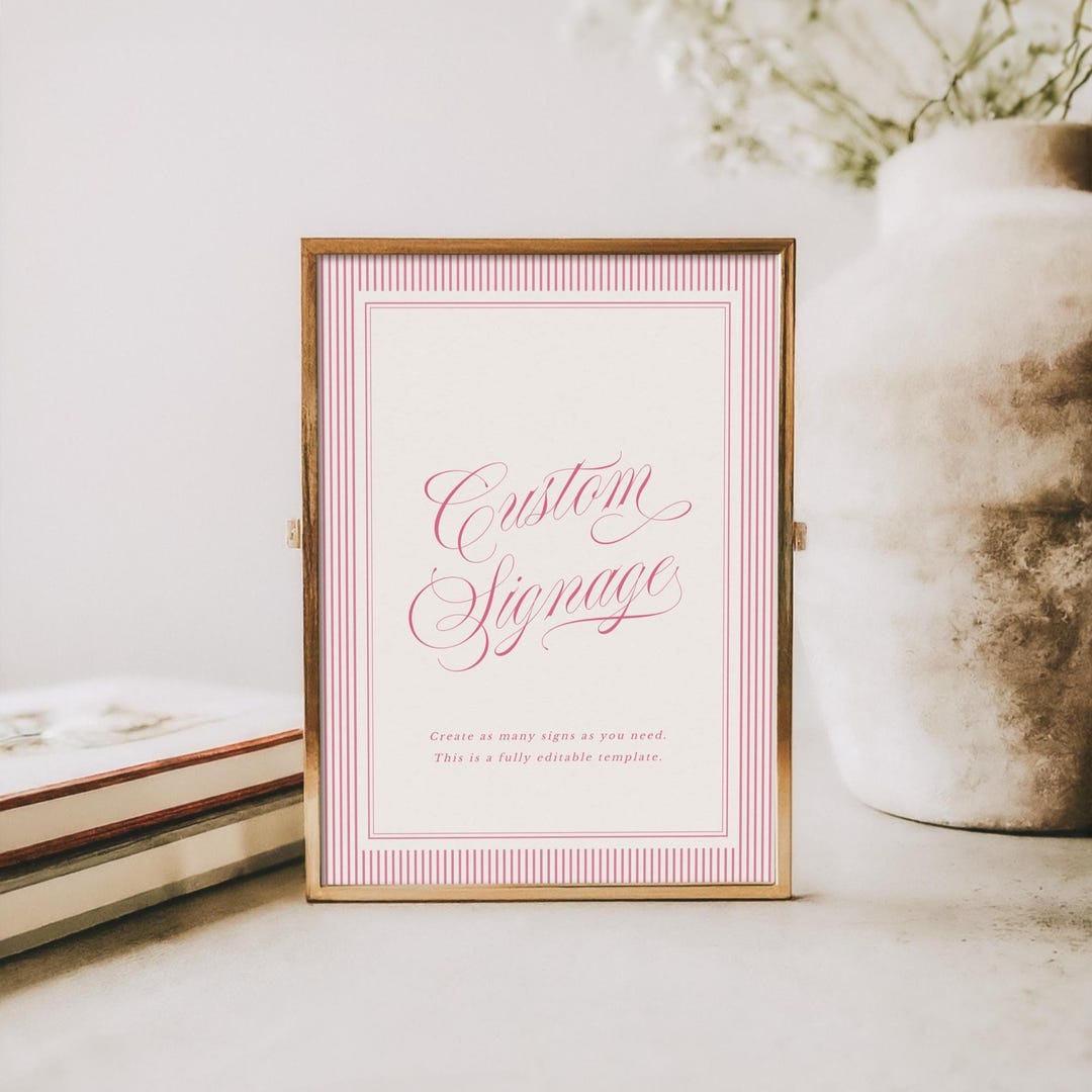 Baby Shower Custom Sign Template, Modern Retro Baby Shower Signage ...
