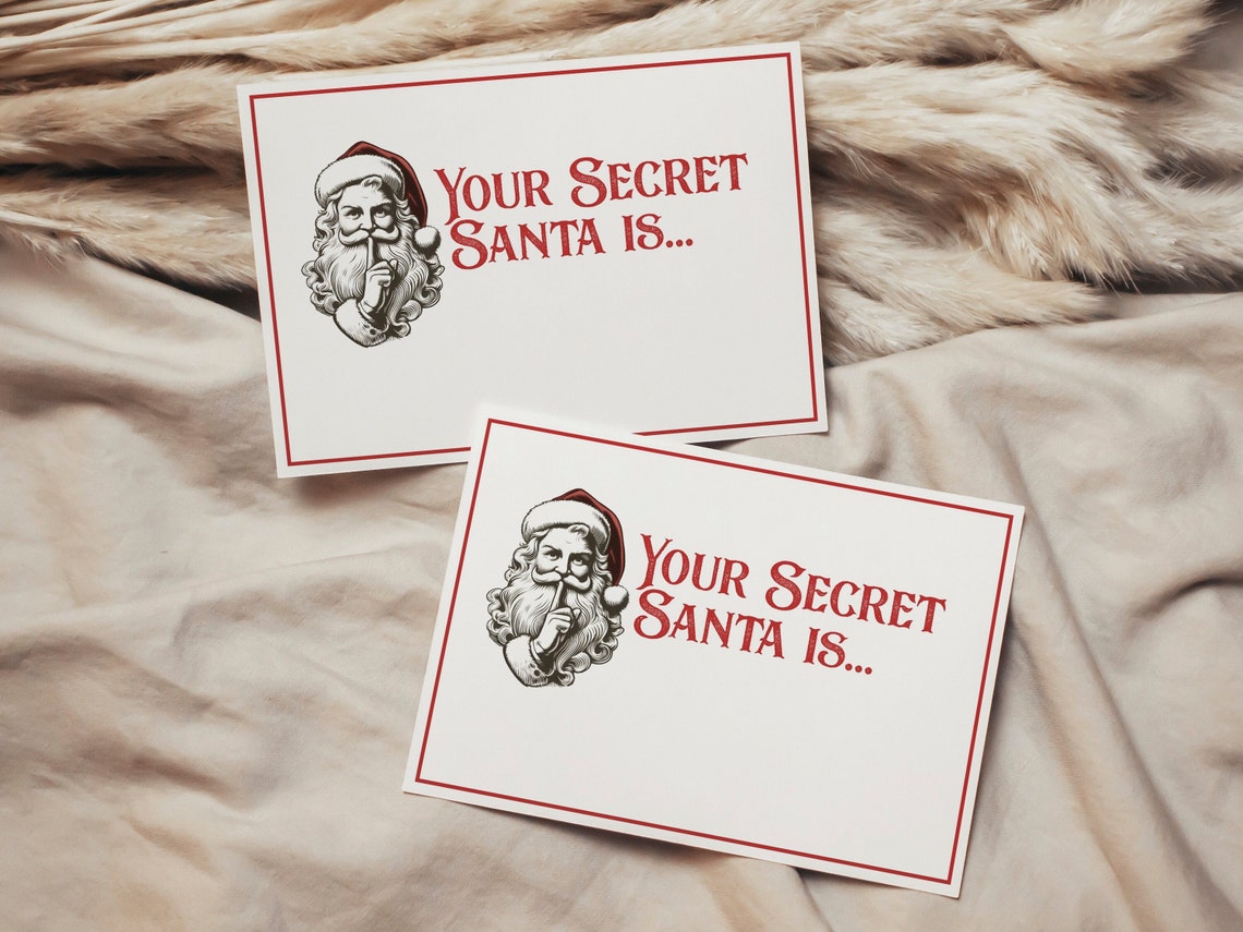 Secret Santa Bundle Printable, Secret Santa Templates, Secret Santa for ...