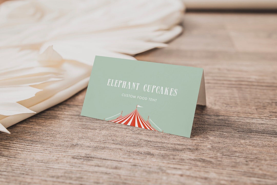 Circus Birthday Food Tent Template Circus Food Label Editable - Etsy