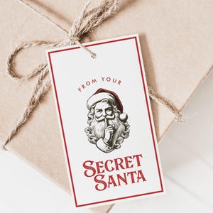 Secret Santa Reveal Card, Secret Santa Printable Gift Card, Secret ...