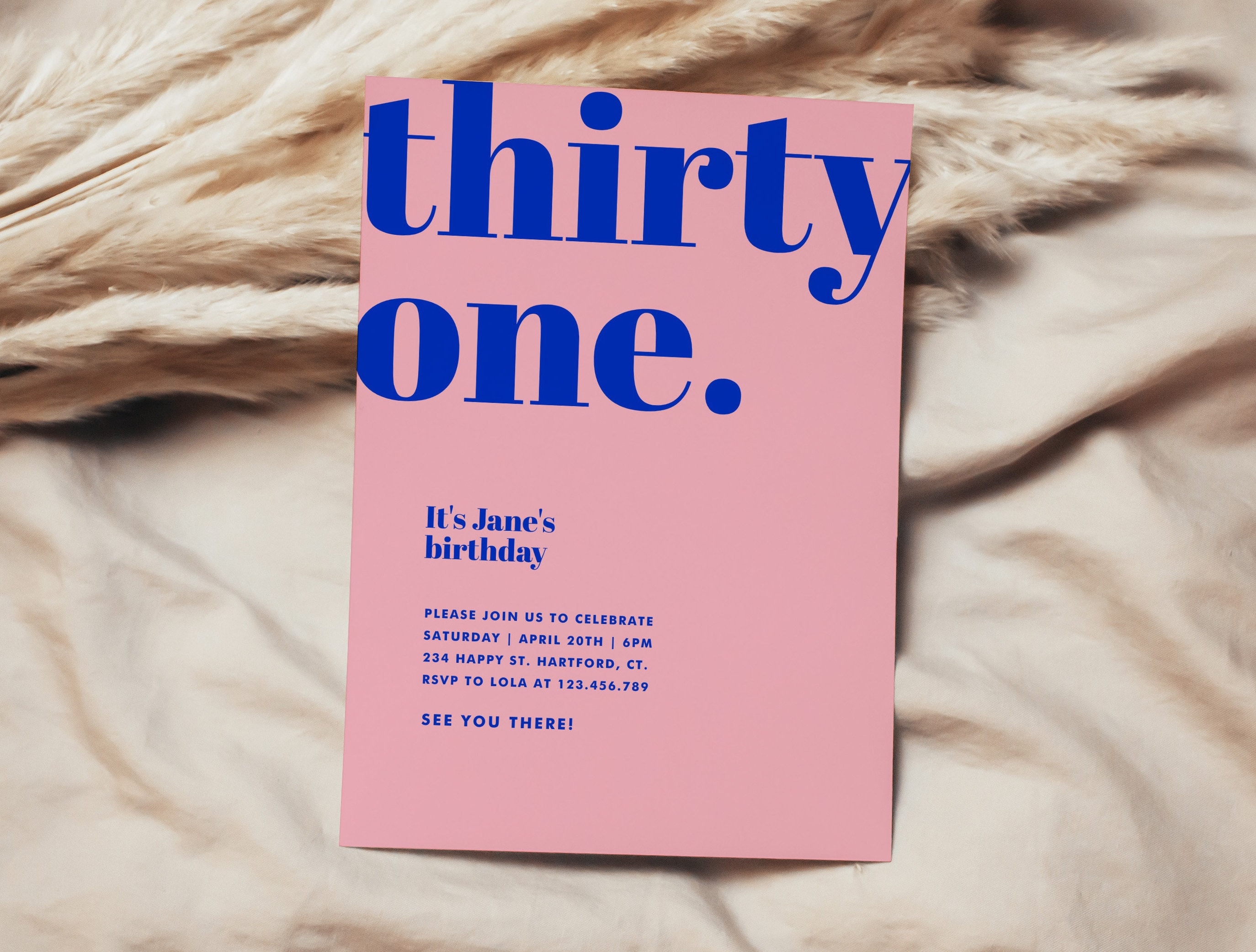 31st Birthday Invitation Template, Editable 31st Birthday Digital ...