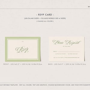 Retro Wedding Invitation Template, Modern Vintage Invitation Suite ...