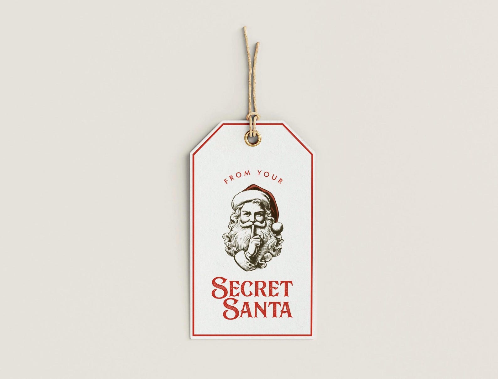 Secret Santa Reveal Card, Secret Santa Printable Gift Card, Secret ...
