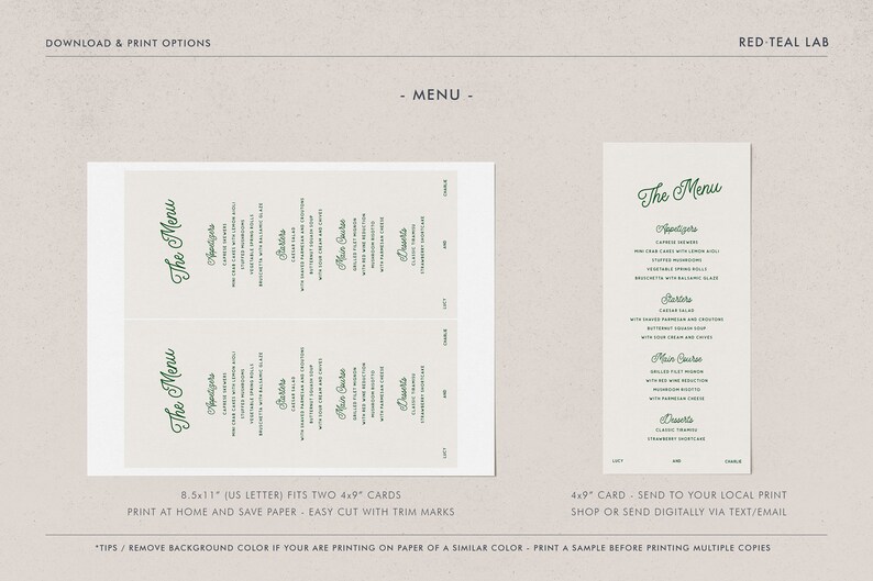 Modern Wedding Menu Template, Retro Wedding Menu, Colorful Menu, Fun ...