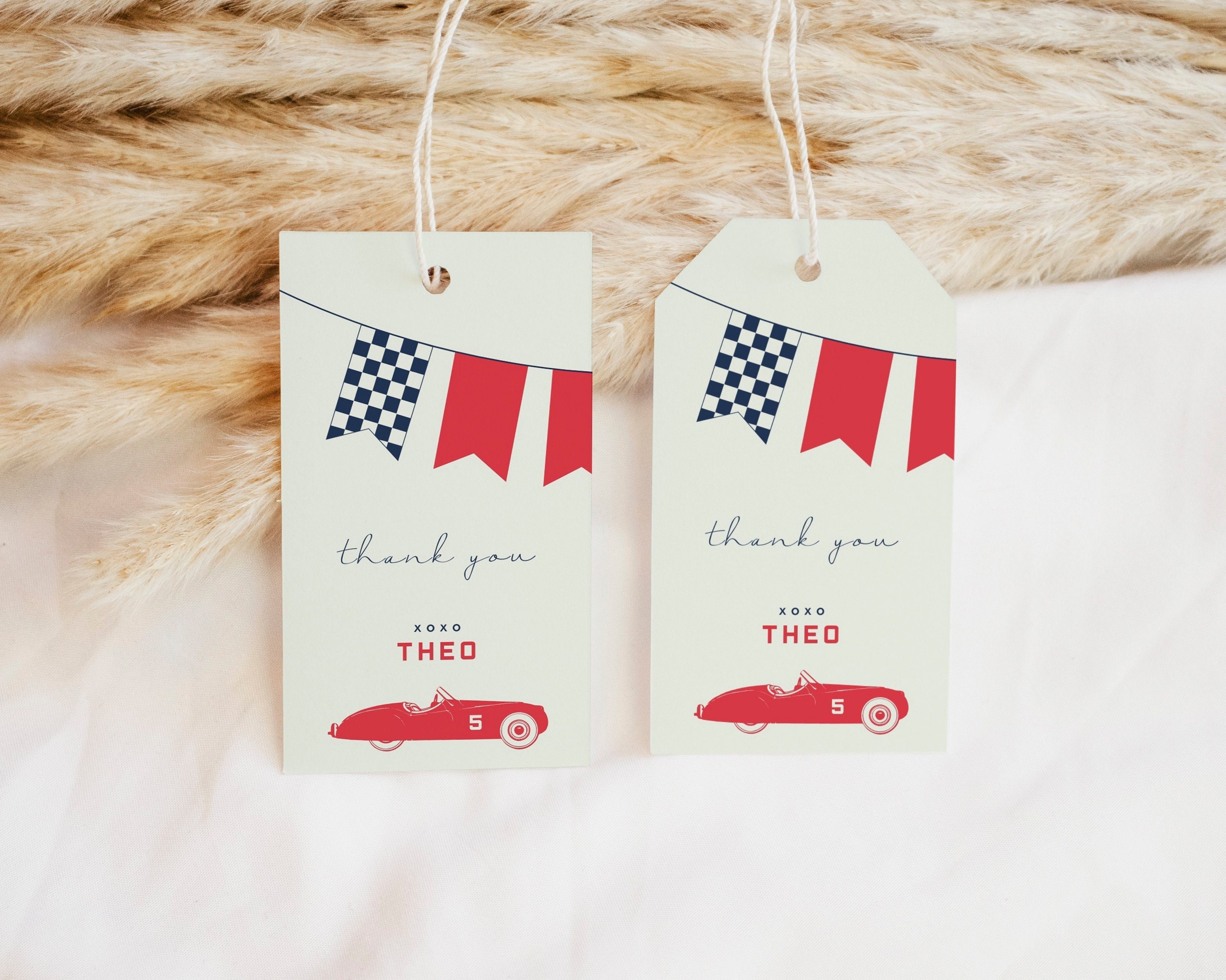 Race Car Favor Tag Editable Race Car Gift Tag Race Car Thank You ...