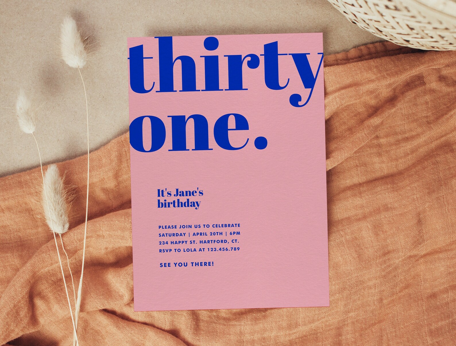 31st Birthday Invitation Template, Editable 31st Birthday Digital ...