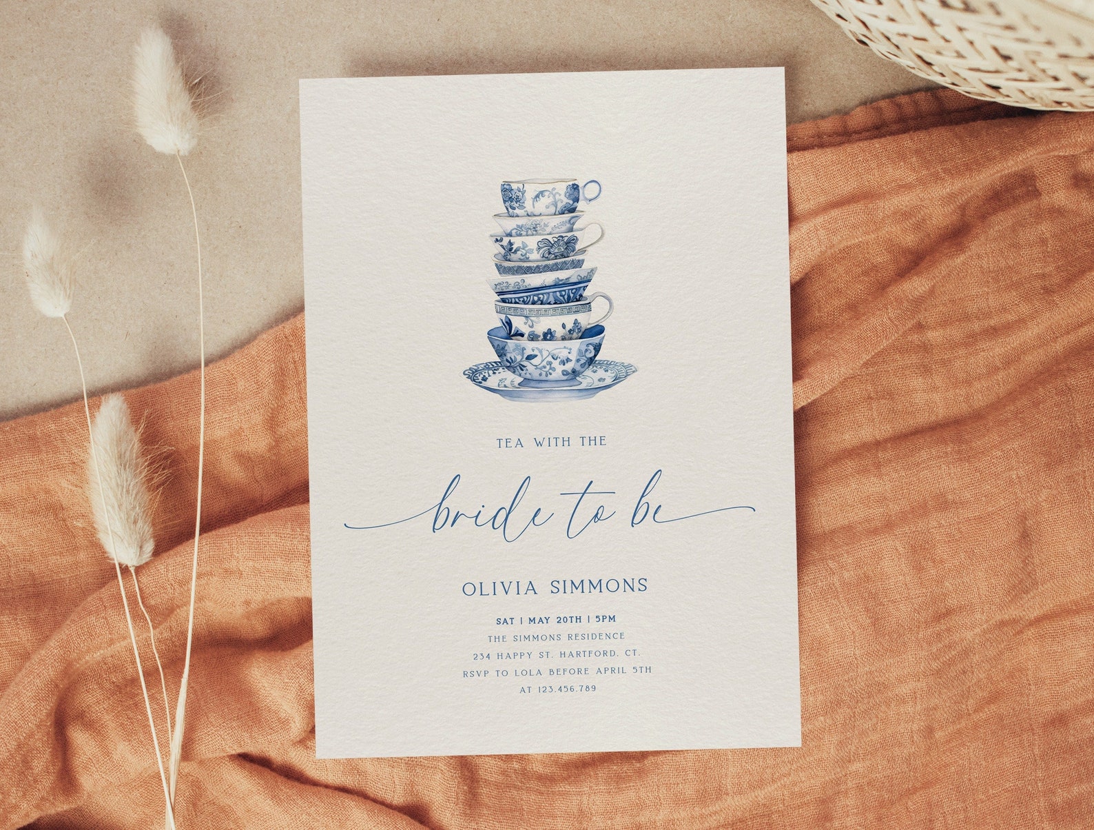 Tea With the Bride to Be Invitation Template, Bridal Tea Party ...