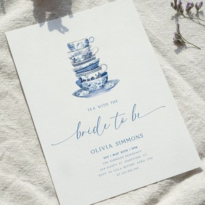 Tea With the Bride to Be Invitation Template, Bridal Tea Party ...