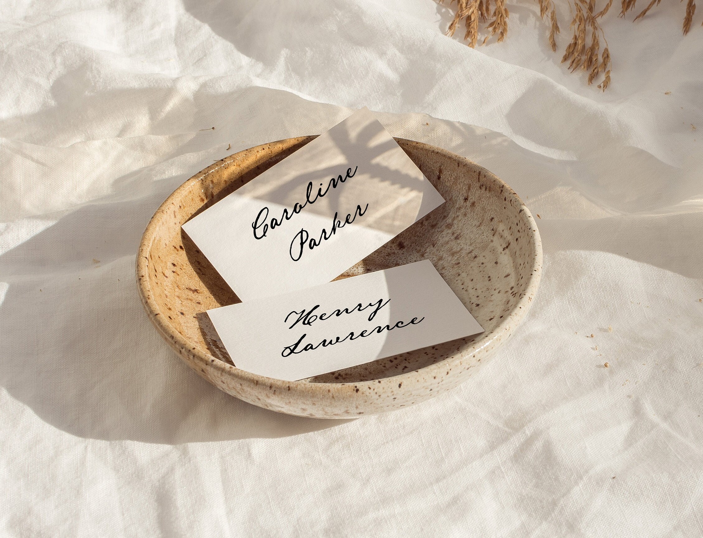 Handwritten Wedding Place Card Template, Elegant Place Card, Simple ...