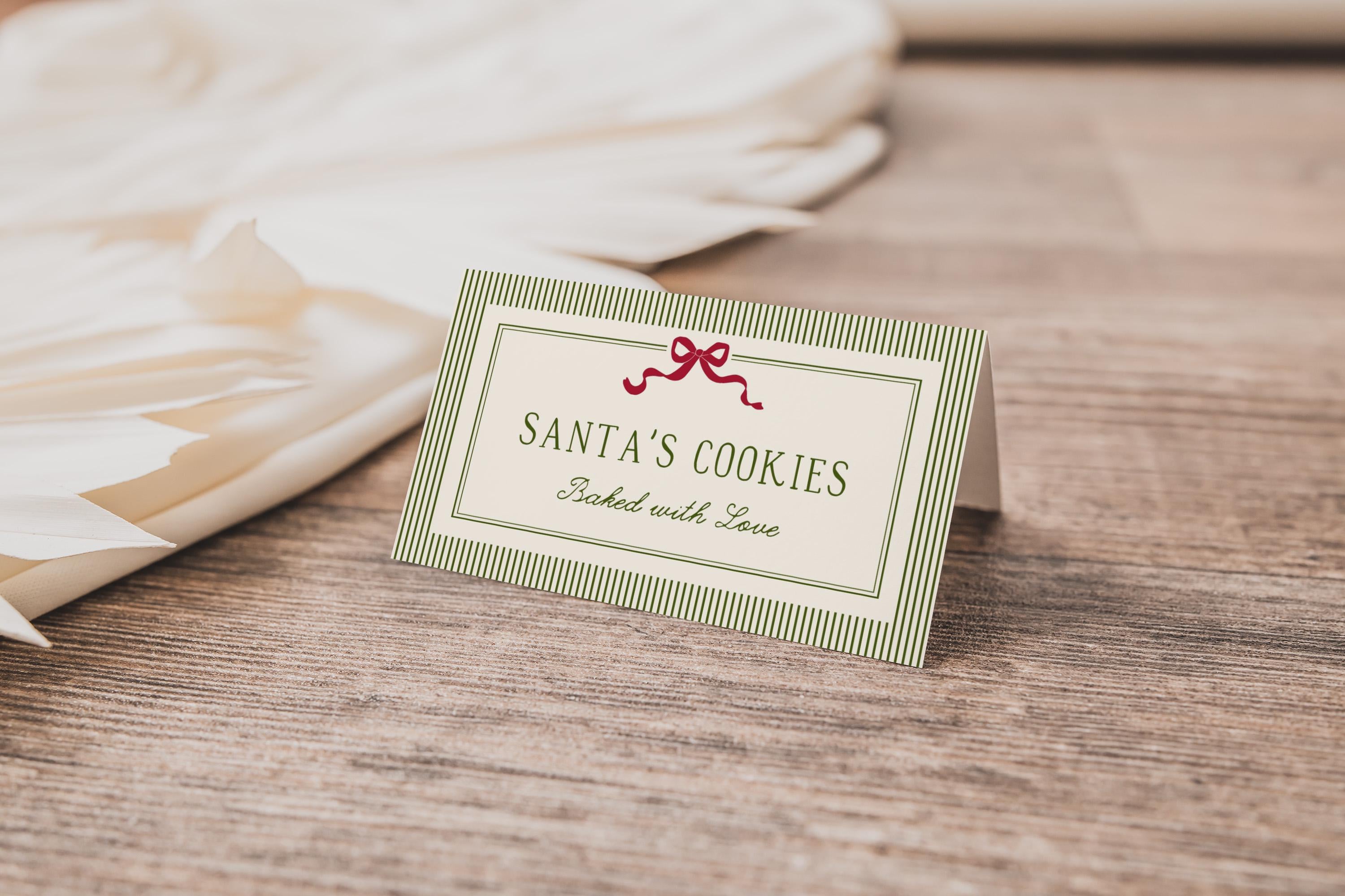 Christmas Food Tent Template, Holiday Food Label, Xmas Custom Food Tent ...