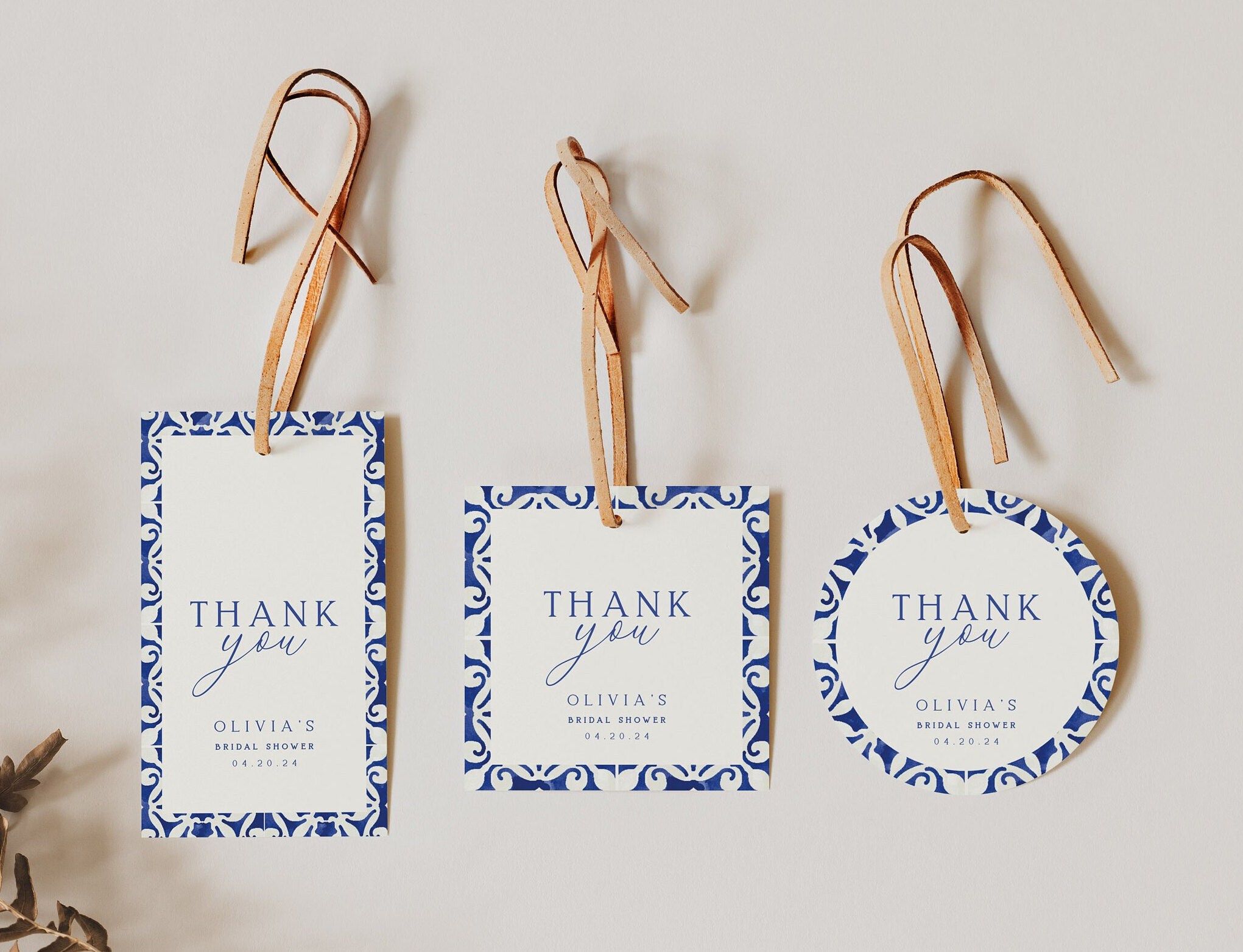Mediterranean Bridal Shower Welcome Sign, Editable Blue Tile Welcome ...