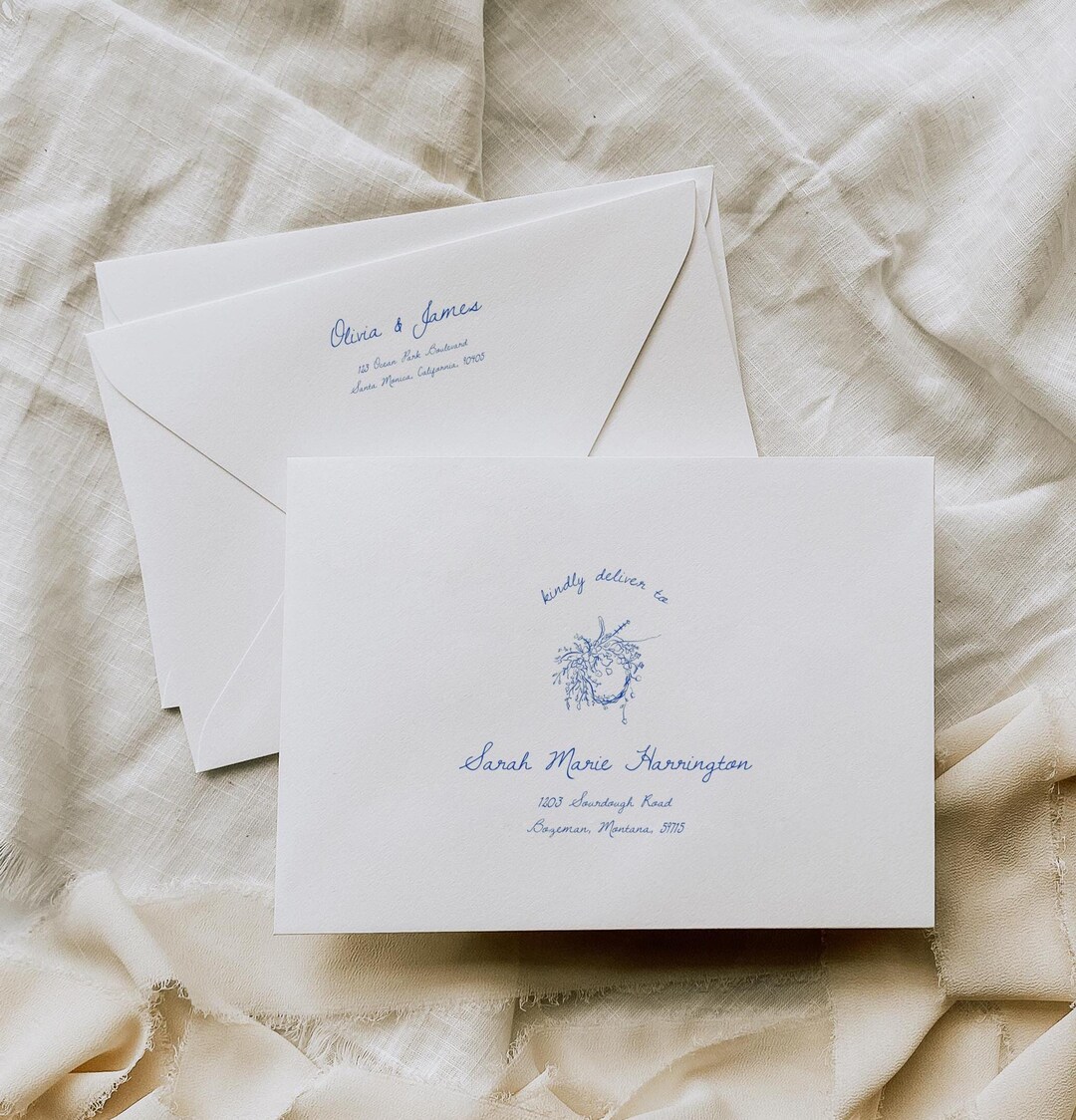 Handwritten Envelope Addressing Template, Printable Envelope Address ...