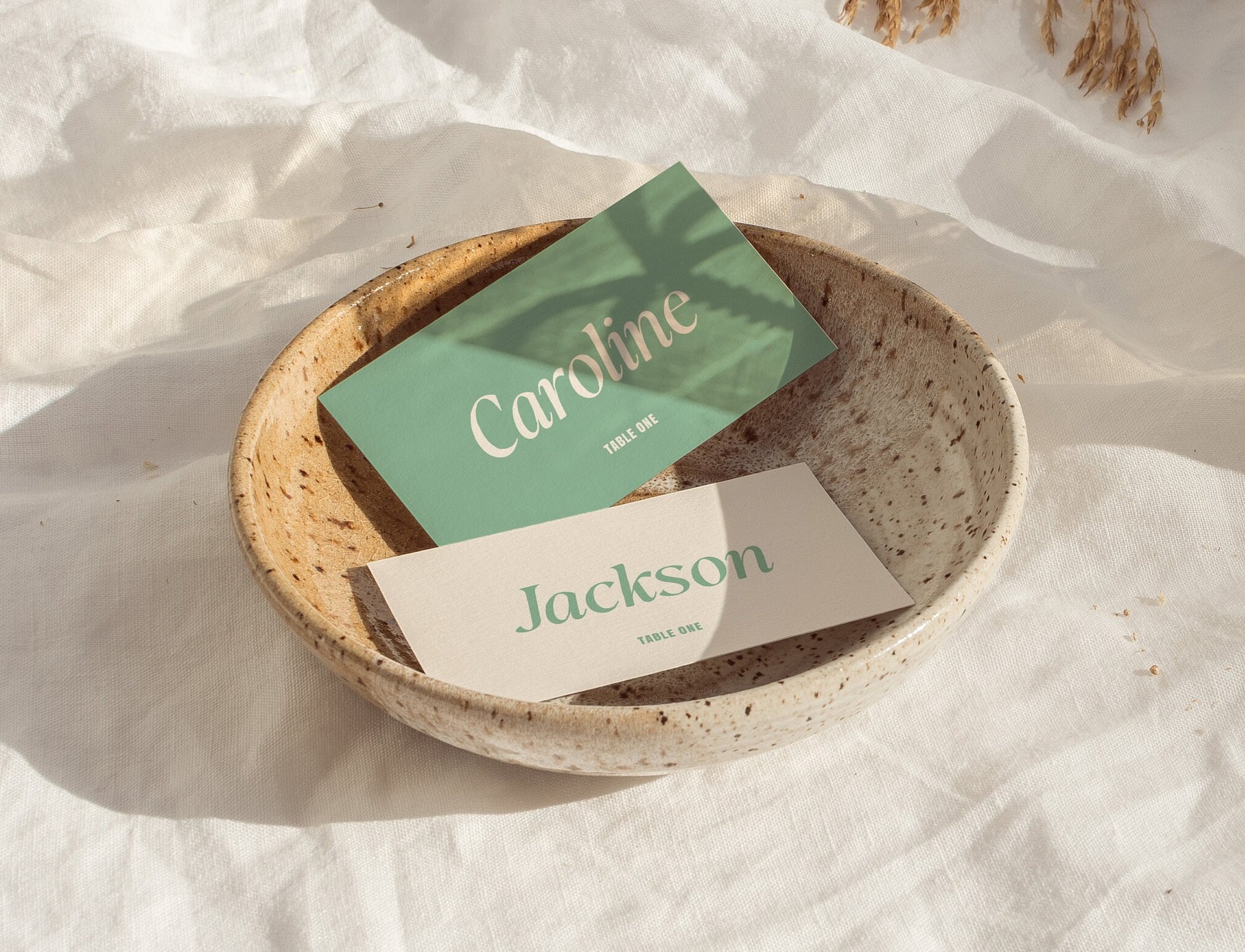 Modern Wedding Place Card Template, Bold Place Card, Whimsical Name ...