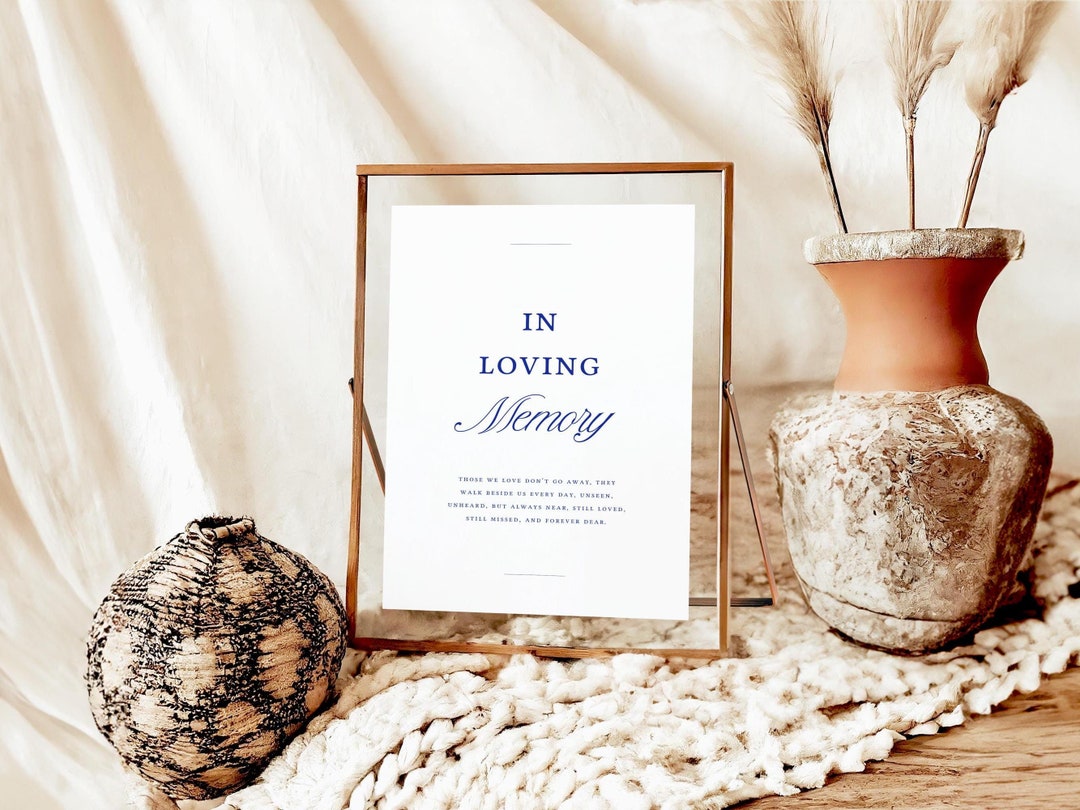 In Loving Memory Wedding Sign Template, in Loving Memory Sign ...