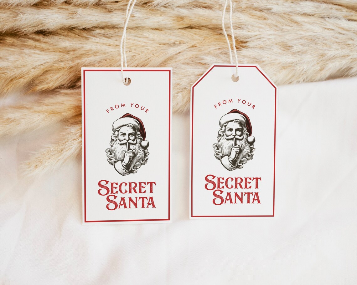 Secret Santa Bundle Printable, Secret Santa Templates, Secret Santa for ...