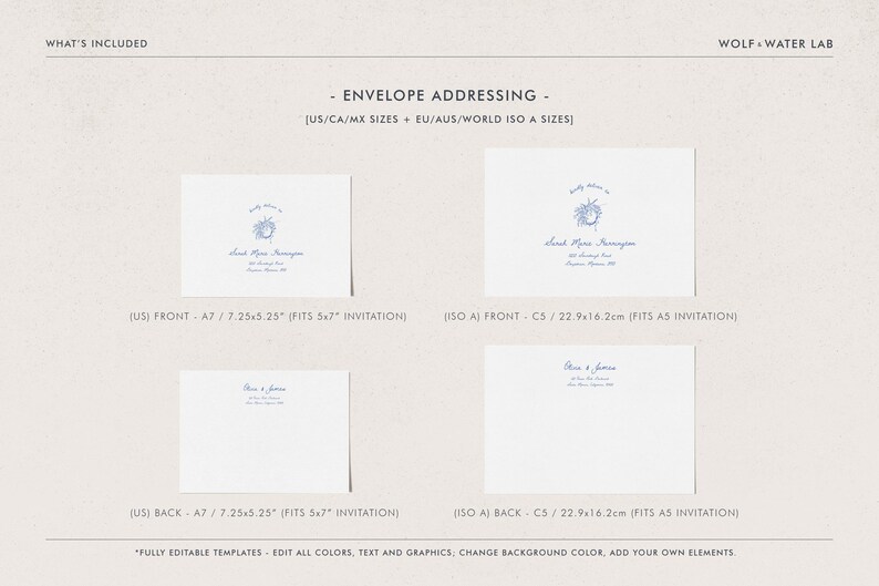 Handwritten Envelope Addressing Template, Printable Envelope Address ...