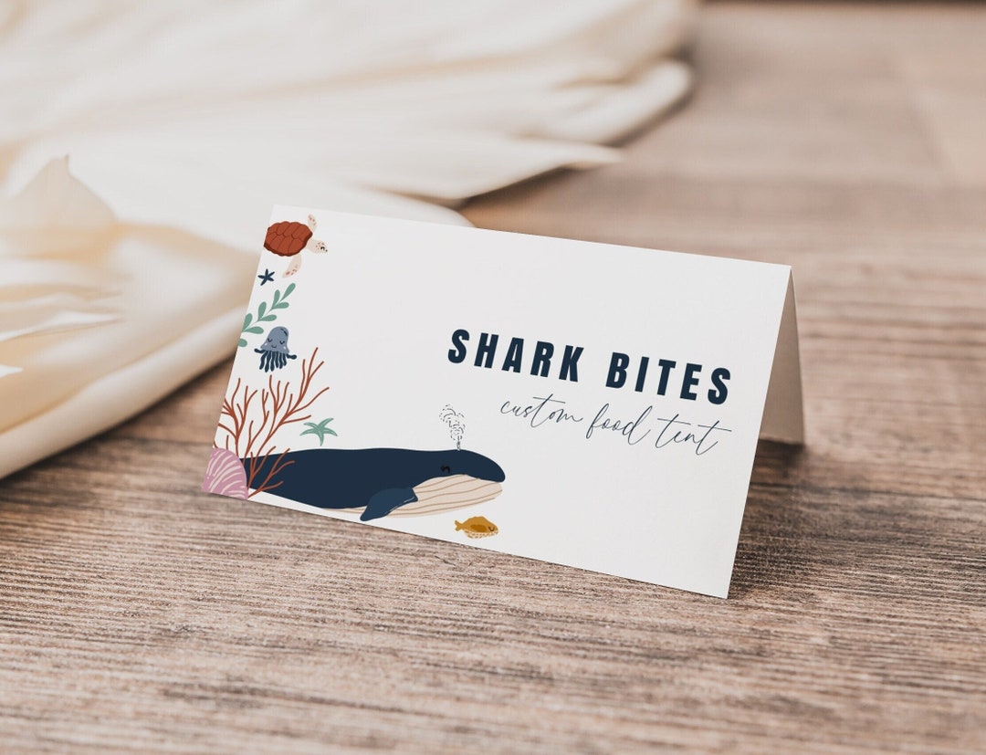 Under the Sea Food Tent Template, Under the Sea Food Label, Sea Animals ...