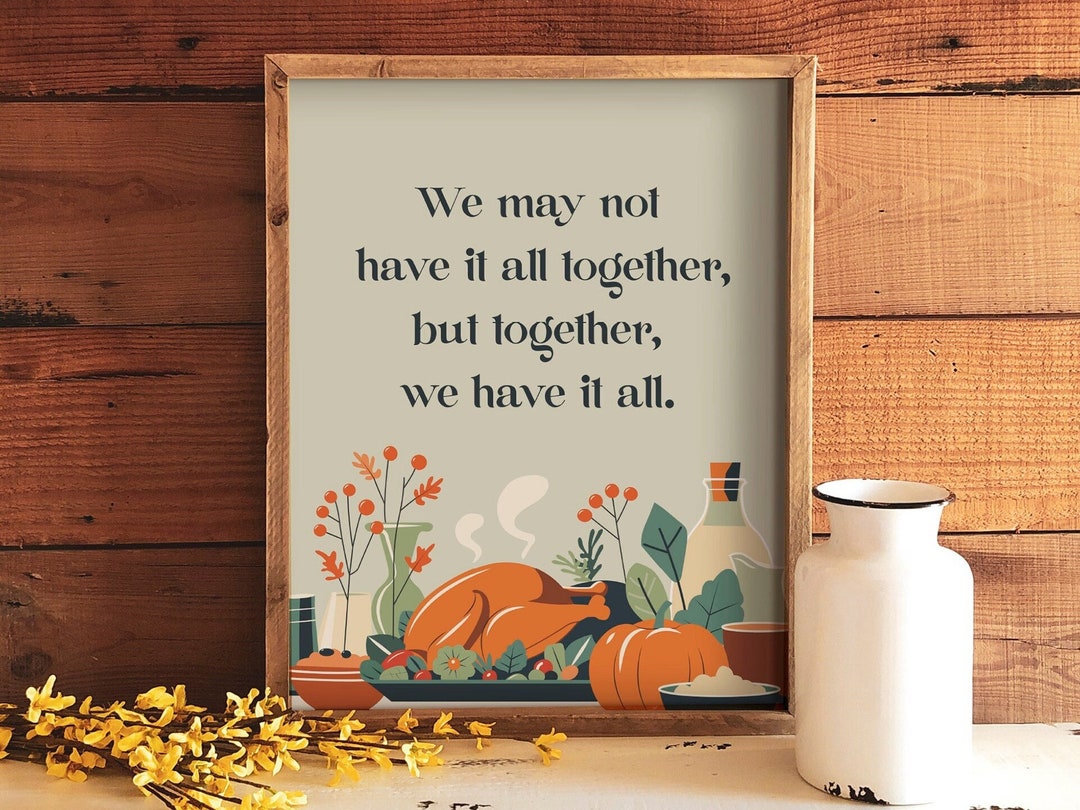 Thanksgiving Funny Sign Template, Editable Thanksgiving Quote, Instant ...
