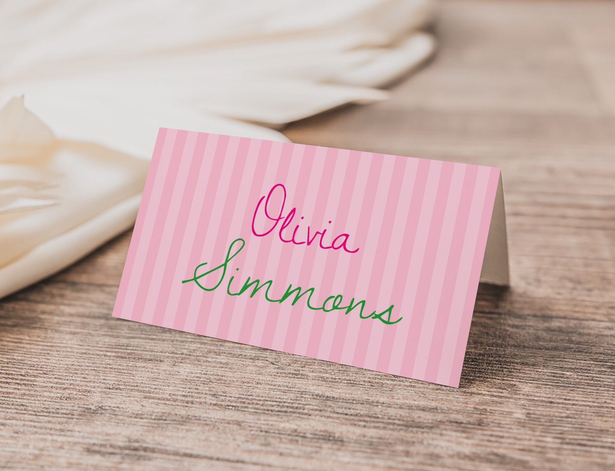 Pink Gift Tag Template, Handwritten Bridal Shower Favor Tag, Whimsical ...
