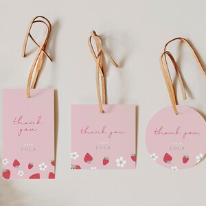 Strawberry Birthday Cupcake Toppers Editable Cupcake Topper Template ...