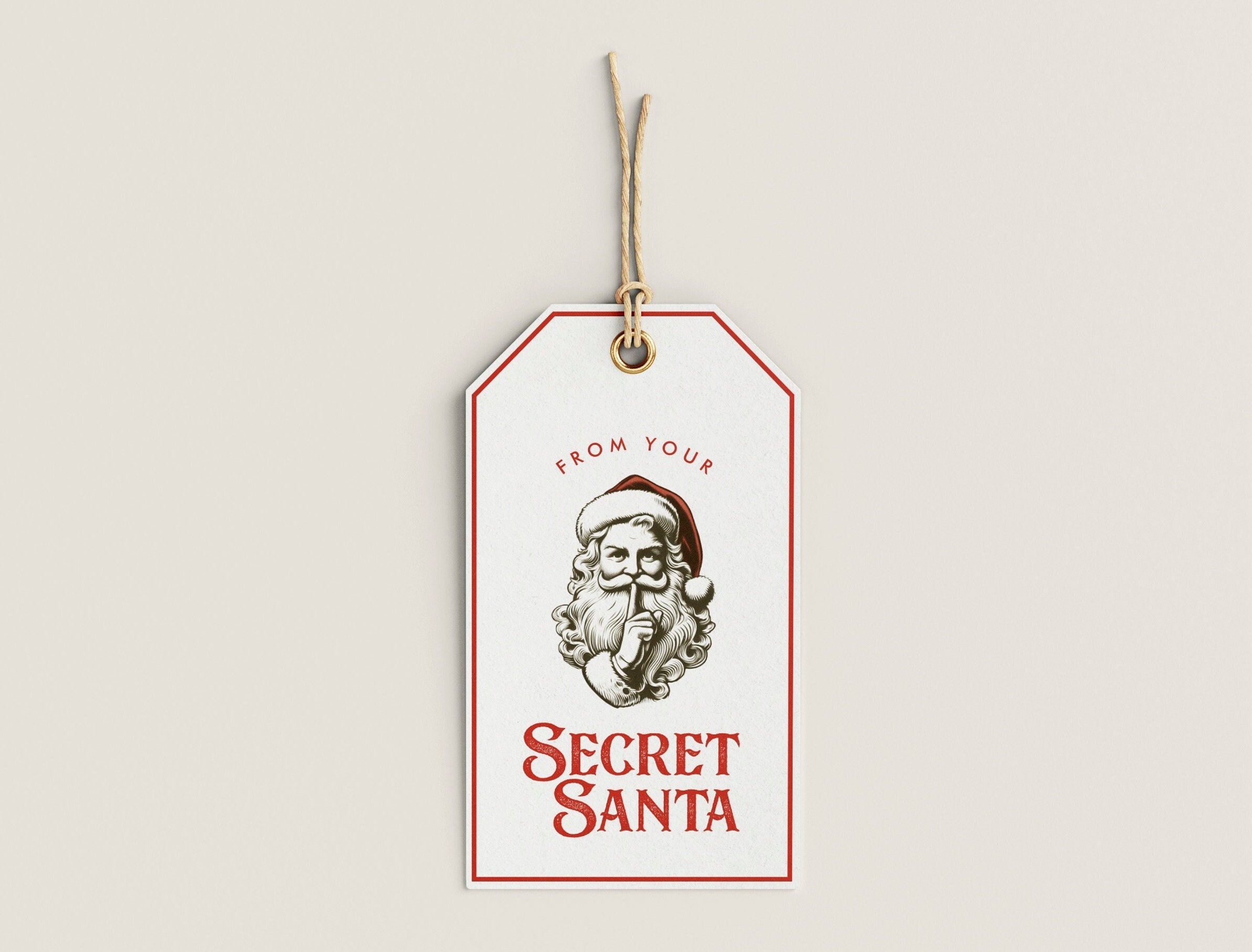 Secret Santa Reveal Card, Secret Santa Printable Gift Card, Secret ...