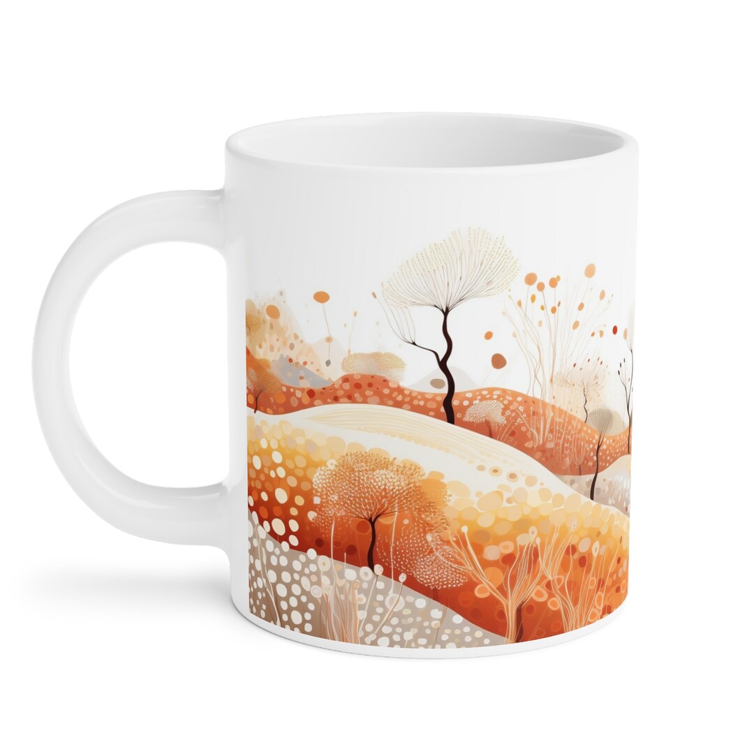 Aboriginal Painting Landscape Coffee Mug 1 - Australian Dot Painting ...