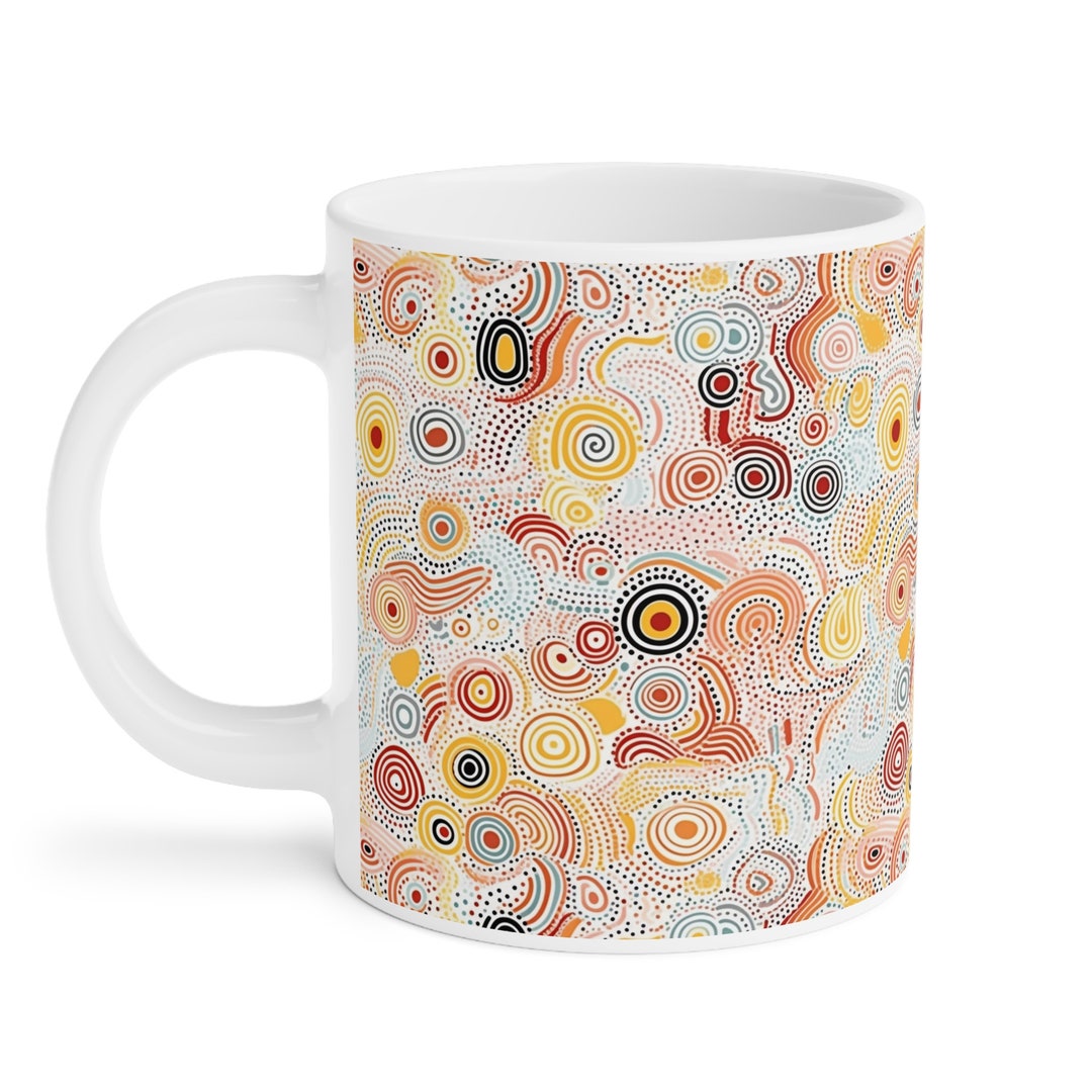 Red Earth Collection Coffee Mug 4 (australian Aboriginal Art Dot ...