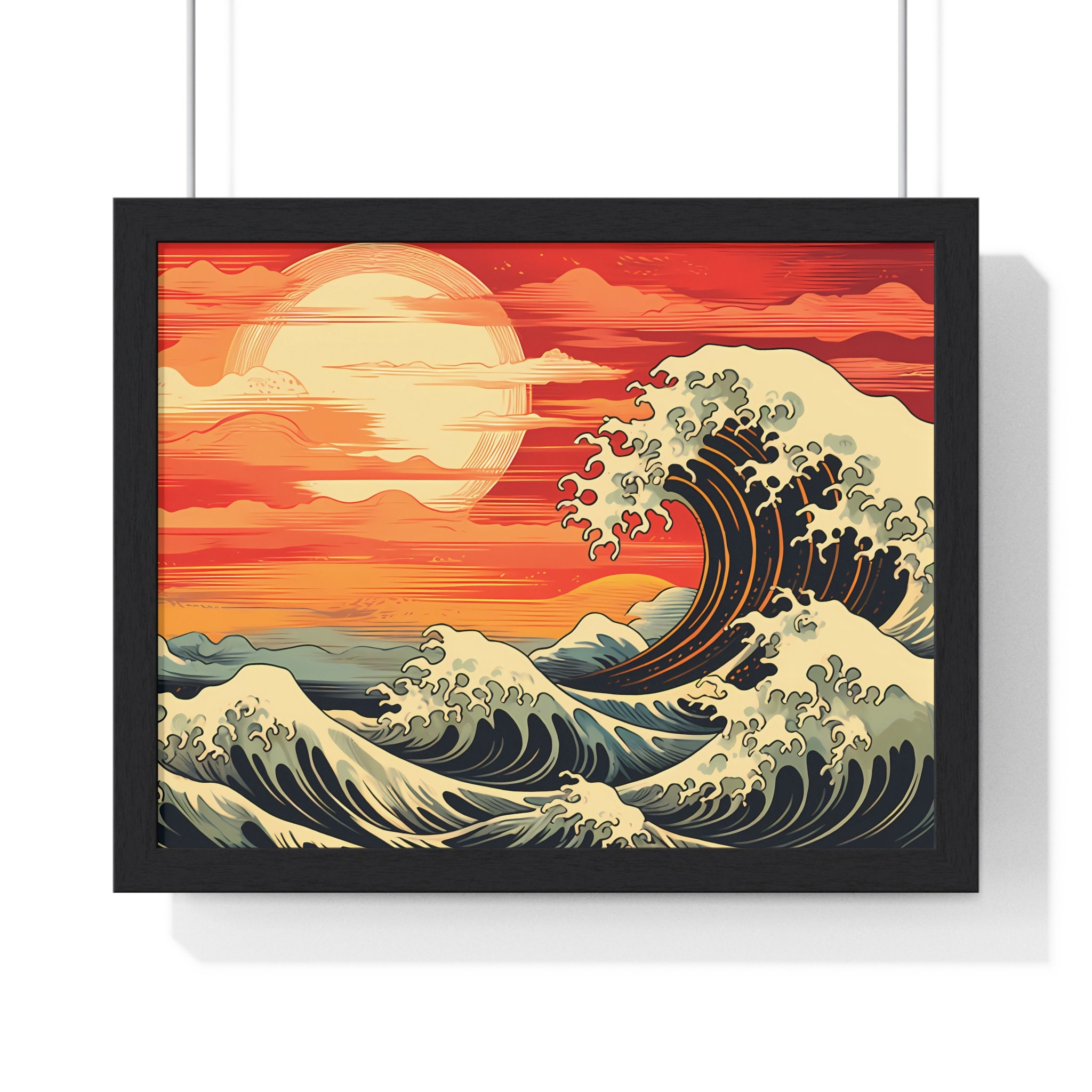 The Tsunami Vintage Japanese Poster - Etsy