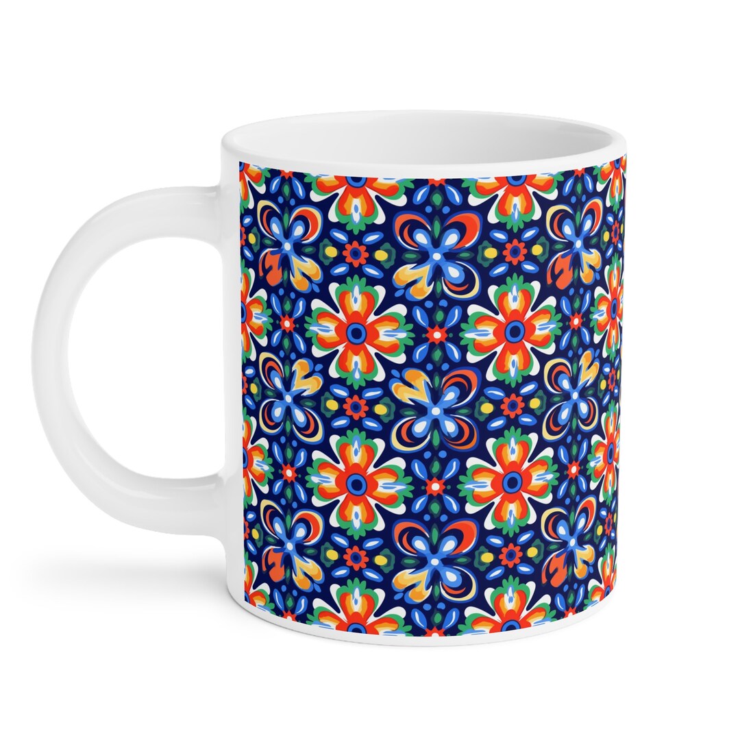 Mexican Talavera Tiles Coffee Mug #1 (world Tiles Collection) - Hand ...