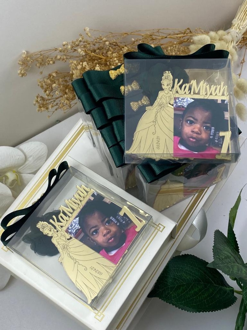 Princess Tiana Frame Magnet Personalized First Birthday - Etsy