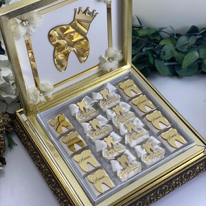 First Tooth Baby Boy Chocolate Box, Fairy Party Favors, Tooth Birthday ...