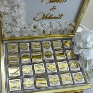 Personalized Wedding Chocolate Favors: Gold or Silver Engagement ...