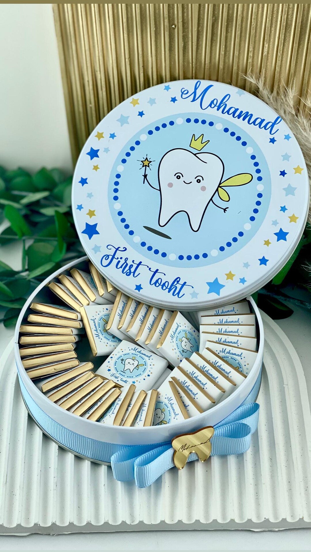 Personalized First Tooth Chocolate Favors: Baby Celebration Keepsake - Etsy