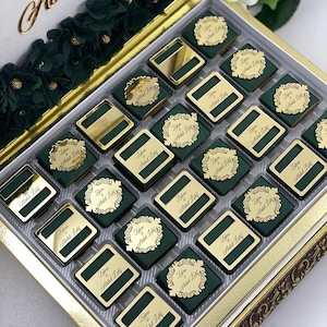 Personalized Wedding Chocolate Favors: Gold or Silver Engagement ...