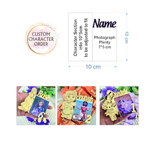 Custom Character Photo Frame Magnets: Personalized Birthday Gifts - Etsy