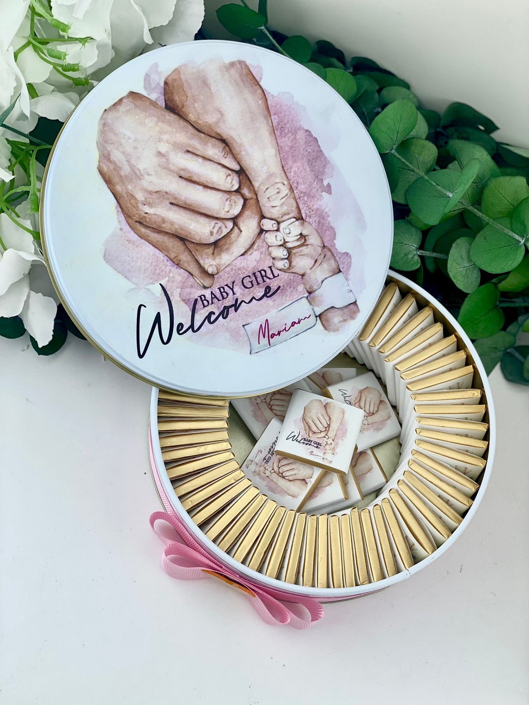 Personalized Chocolate Box, Welcome Baby Shower Gifts, Custom Baby ...