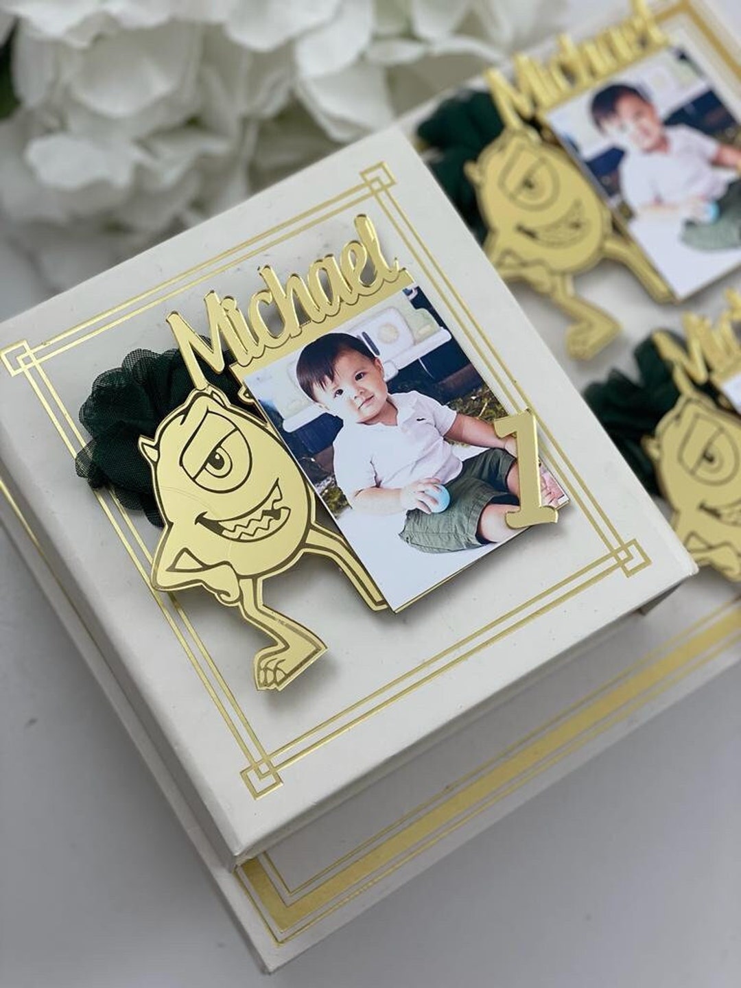 Personalized Mike Wazowski Frame Magnet: Monsters Inc. Birthday Favors ...