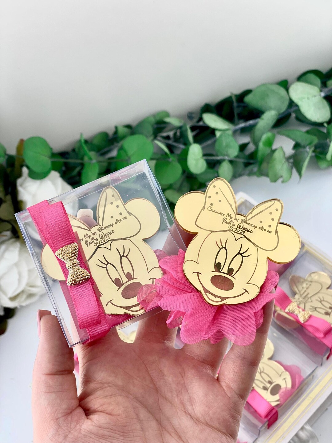 Personalized Minnie Mouse Favors – Disney Party Gift, First Birthday ...
