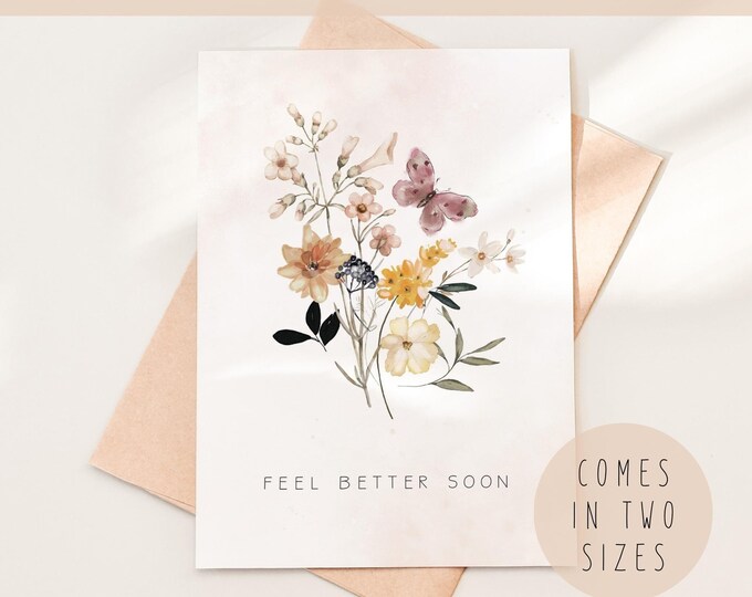 Personalised Bee Well Soon Card, Bee Card, Get Well Card, Speedy ...