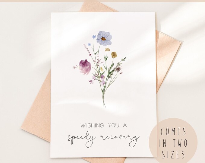 Personalised Bee Well Soon Card, Bee Card, Get Well Card, Speedy ...