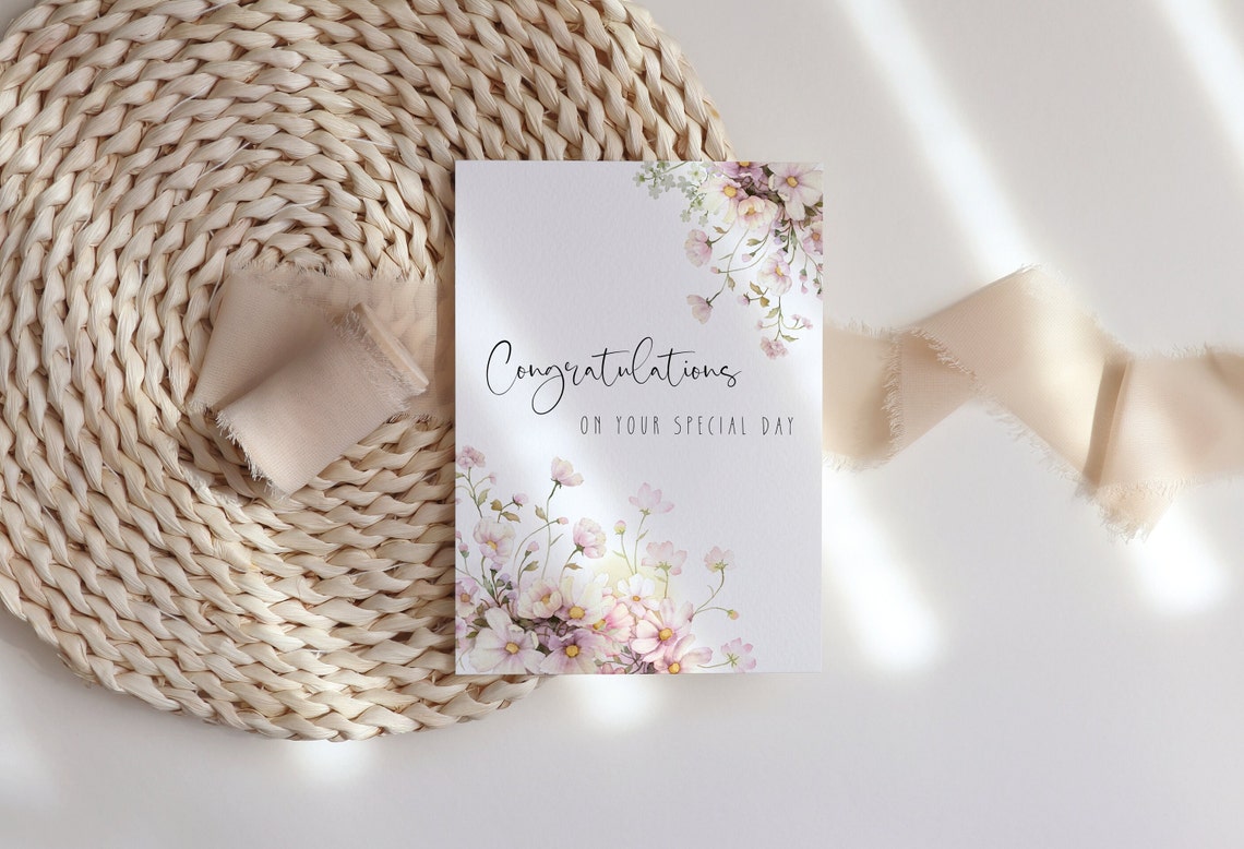 Printable Wedding Card,wedding Congratulations Card,wedding Day Cards ...