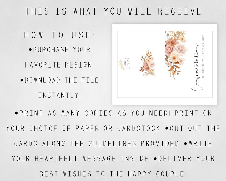 Fall Wedding Card,printable Wedding Card,wedding Congratulations Card ...