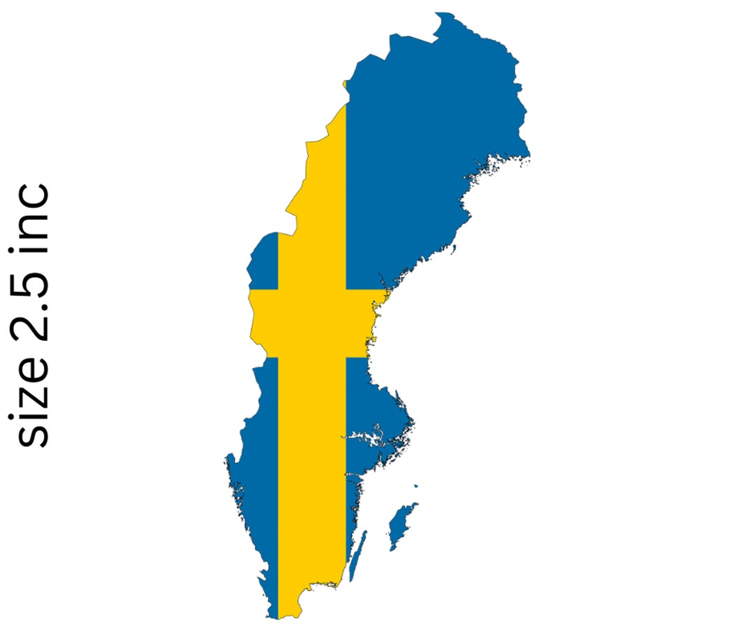 Flag Map of Sweden Iron on Heat Transfer Sticker for T-shirts - Etsy