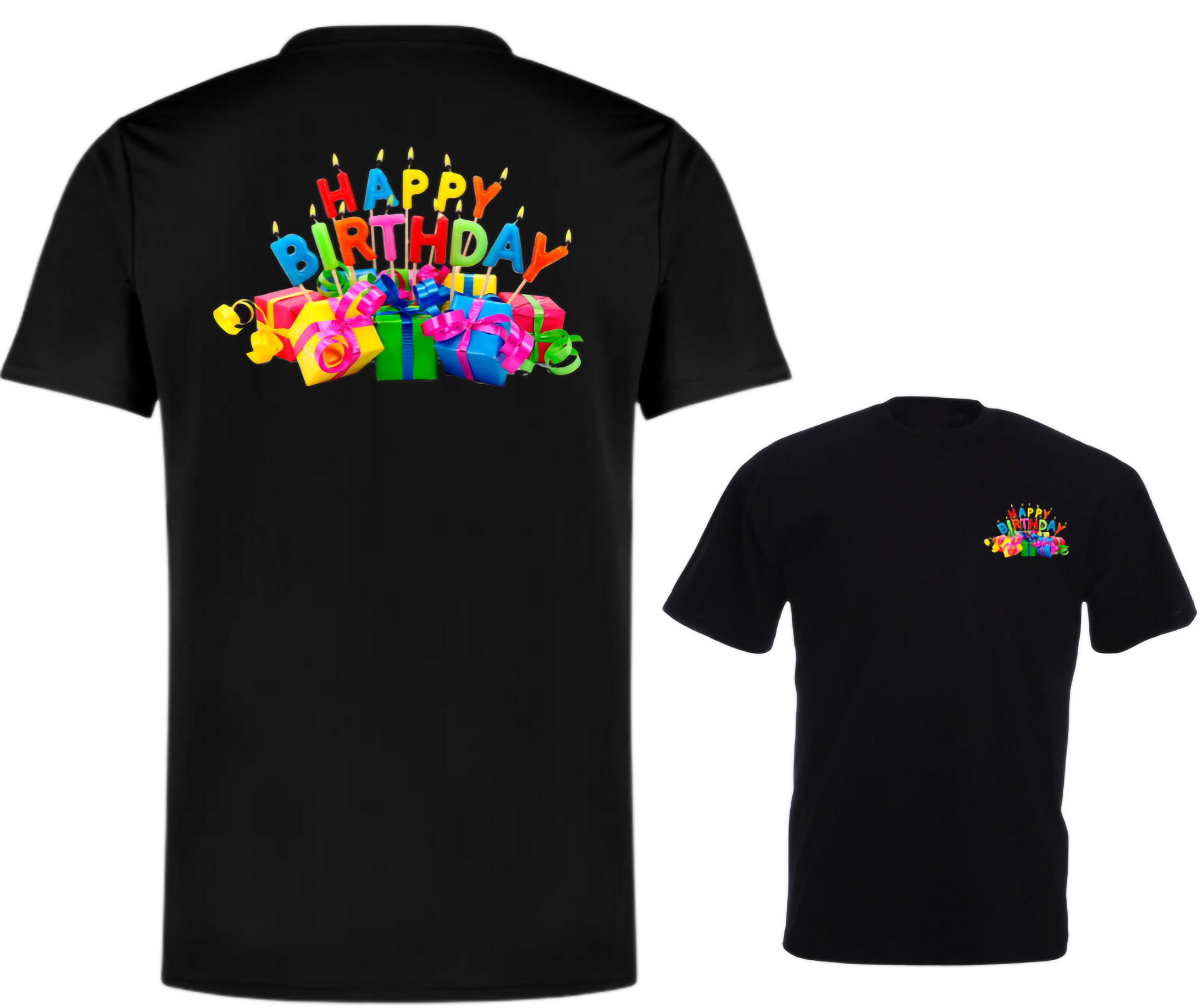 Happy Birthday Iron on Heat Transfer Sticker for T-shirts Bags Tops ...